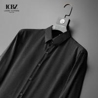 China Black Long Sleeve Cotton Printed Shirt for Men Casual Slim Fit Sizes S to 10XL for sale