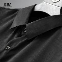 China Black Long Sleeve Cotton Printed Shirt for Men Casual Slim Fit Sizes S to 10XL for sale