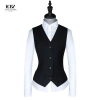 China Women Formal Slim Fit Business Vest Single Button Closure S M L XL for sale