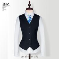 China Women Formal Slim Fit Business Vest Single Button Closure S M L XL for sale