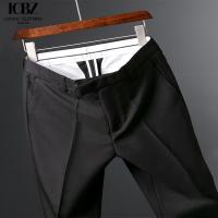 China Custom Wool Silk Blend Men's Suit Trousers for Business Casual Autumn Sizes S to 3XL for sale