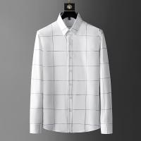 China Men's Cotton Polyester Plaid Shirt Autumn Casual Long Sleeve Large Size 5XL for sale