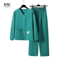 China Custom Unisex Medical Scrubs Stretch Uniform Sizes S-XXL Polyester Cotton Blend for sale