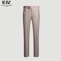 China Customizable Men's Business Suit Pants Wool Blend Fabric Sizes S-3XL for sale