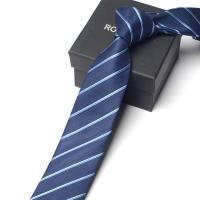 China Solid Mens Skinny Silk Tie 7cm Width for Wedding Suits in Gift Box for sale
