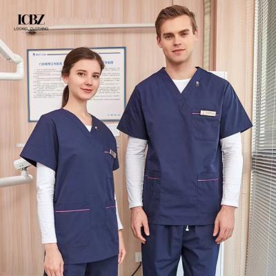 China Customizable Men's Formal Shirt Polyester Cotton Blend Sizes S to XXL for Healthcare Workers for sale