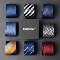 China Solid Mens Skinny Silk Tie 7cm Width for Wedding Suits in Gift Box for sale