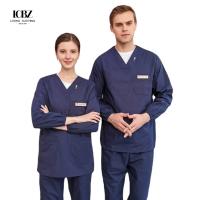 China Customizable Men's Formal Shirt Polyester Cotton Blend Sizes S to XXL for Healthcare Workers for sale