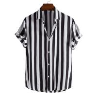 China Summer Men's Short Sleeve Nonwoven Fabric Shirt Plus Size S-3XL White for sale