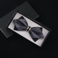 China Men's Bowtie Necktie Handkerchief Clip Set 7cm Tie Width for Weddings Special Occasions for sale