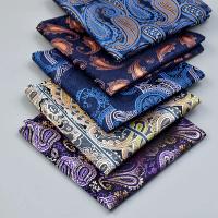 China Solid Color Men's Handkerchief Cotton Pocket Square Scarf for Professional Appearance for sale