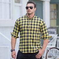 China Men's Long Sleeve Autumn Shirts Plus Size 6XL Polyester Cotton Custom Logo for sale