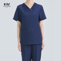 China Custom Medical Scrub Uniforms Stretch Spandex Fabric Sizes S-XXL for Men Women for sale