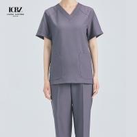 China Custom Medical Scrub Uniforms Stretch Spandex Fabric Sizes S-XXL for Men Women for sale