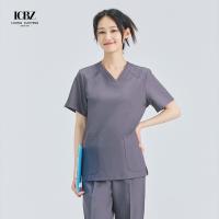 China Custom Medical Scrub Uniforms Stretch Spandex Fabric Sizes S-XXL for Men Women for sale