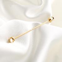 China Custom Metal Collar Pin for Luxury Men Suit Collection 7cm Width Yellow Finish for sale