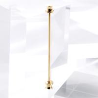 China Custom Metal Collar Pin for Luxury Men Suit Collection 7cm Width Yellow Finish for sale