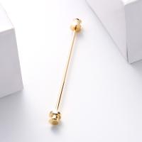 China Custom Metal Collar Pin for Luxury Men Suit Collection 7cm Width Yellow Finish for sale