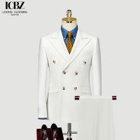 China Custom Business Suit for Men Wool Blend Fabric Sizes S to 3XL for Weddings UK for sale