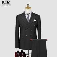 China Custom Business Suit for Men Wool Blend Fabric Sizes S to 3XL for Weddings UK for sale