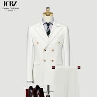 China Custom Business Suit for Men Wool Blend Fabric Sizes S to 3XL for Weddings UK for sale