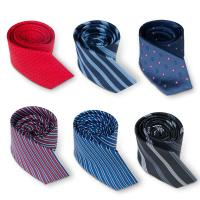 China Wholesale Custom Italian Silk Polyester Necktie Fabric for Men Woven Neck Ties 8cm Width for sale