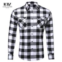 China Men's Cotton Flannelette Plaid Jacket with Double Pocket Sizes M to 4XL for sale