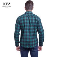 China Men's Cotton Flannelette Plaid Jacket with Double Pocket Sizes M to 4XL for sale