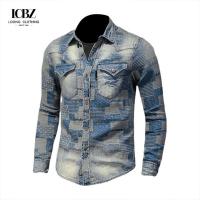 China Men's Retro Flower Shirt Casual Dress Shirt Polyester Cotton S-5XL Custom Logo for sale