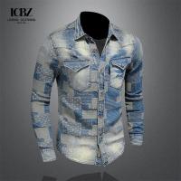 China Men's Retro Flower Shirt Casual Dress Shirt Polyester Cotton S-5XL Custom Logo for sale