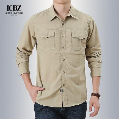 China Custom Logo Classic Check Navy 100% Cotton Men's Shirt Sizes M-4XL for sale