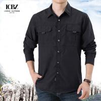 China Custom Logo Classic Check Navy 100% Cotton Men's Shirt Sizes M-4XL for sale