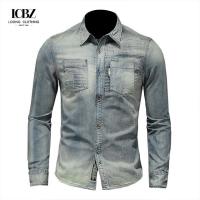 China Men's Retro Flower Full Sleeve Dress Shirt Polyester Cotton Sizes M to 5XL for sale
