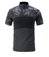 China Custom Camouflage Training T-Shirt Quick Dry Polyester Cotton Blend S-3XL for sale