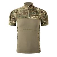 China Custom Camouflage Training T-Shirt Quick Dry Polyester Cotton Blend S-3XL for sale
