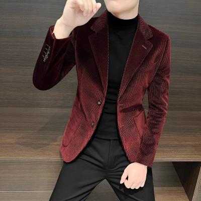 China Customized Logo Printing Chenille Men's Winter Double-Breasted Suit Jacket Business for sale