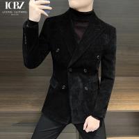 China Customized Logo Printing Chenille Men's Winter Double-Breasted Suit Jacket Business for sale
