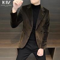 China Customized Logo Printing Chenille Men's Winter Double-Breasted Suit Jacket Business for sale