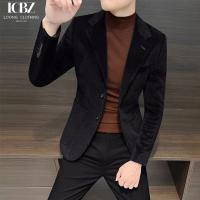 China Customized Logo Printing Chenille Men's Winter Double-Breasted Suit Jacket Business for sale