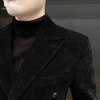 China Customized Logo Printing Chenille Men's Winter Double-Breasted Suit Jacket Business for sale