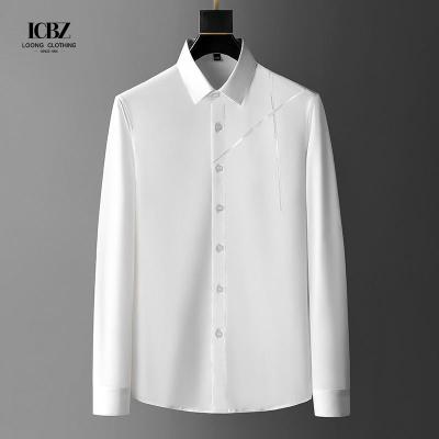 China Custom Embroidered Oversized Men's Shirts Polyester Cotton Sizes M to 5XL for sale
