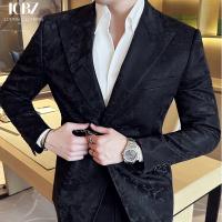 China Custom Logo Men's Leather Suit Jacket Peaked Style Sizes S to 3XL for Casual Formal Wear for sale