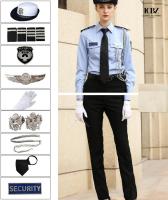China Custom Security Guard Workwear Uniform Shirts Polyester Cotton Sizes S to 3XL for sale