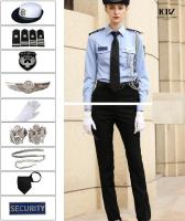 China Custom Security Guard Workwear Uniform Shirts Polyester Cotton Sizes S to 3XL for sale