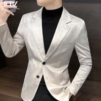 China Customized Deerskin Single-Breasted Two Button Suit Blazer for Men's Business Attire for sale