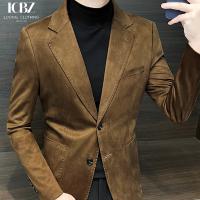 China Customized Deerskin Single-Breasted Two Button Suit Blazer for Men's Business Attire for sale