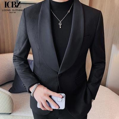 China Custom Business Suit Blazer Jacket for Men Wool Blend Fabric Sizes S to 3XL for sale
