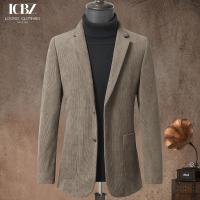 China Custom Slim Fit Corduroy Suit Jacket for Men 2024 Wool Blend Fabric S-3XL for sale