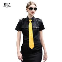 China Custom Airline Pilot Uniform for Women Modern Cabin Crew Flight Attendant Attire S-3XL for sale