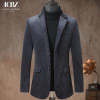 China Custom Slim Fit Corduroy Suit Jacket for Men 2024 Wool Blend Fabric S-3XL for sale